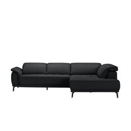 Höffner Ecksofa Palermo ¦ schwarz ¦ Maße (cm): B: 310 H: 82 T: 233