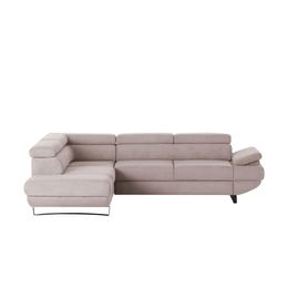 switch Ecksofa aus Mikrofaser Gio ¦ rosa/pink ¦ Maße (cm): B: 263 H: