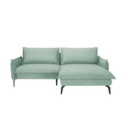 switch Ecksofa aus Mikrofaser Glossy ¦ grün ¦ Maße (cm): B: 225 H: 10