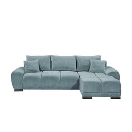 U.N.O uno Ecksofa Melinda L ¦ blau ¦ Maße (cm): B: 289 H: 85 T: 189