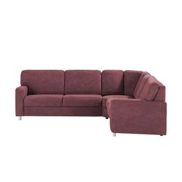 Smart Ecksofa Valencia ¦ rot ¦ Maße (cm): B: 266 H: 90 T: 236