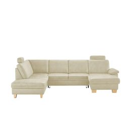 meinSofa Wohnlandschaft Kunstleder Samu ¦ creme ¦ Maße (cm): B: 316