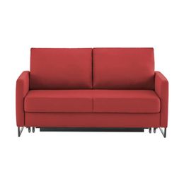 Höffner Schlafsofa aus Flachgewebe Fürth ¦ rot ¦ Maße (cm): B: 160 H: 90 T: 9