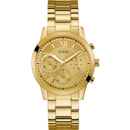 Multifunktionsuhr Guess "SOLAR, W1070L2" Armbanduhren goldfarben Damen Armbanduhr, Quarzuhr, Damenuhr