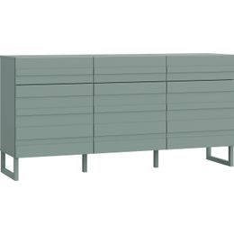 Sideboard FORTE Sideboards Gr. B/H/T: 164,6cm x 82,4cm x 41,6cm, 3 St., grün (salbei)