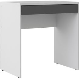 Schreibtisch Inosign "Plus" Tische Gr. B/H/T: 74,65cm x 76,66cm x 48,2cm, weiß (weiß, grau, trüffel, weiß, weiß) mit vielen Stauraummöglichkeiten, zeitloses Design