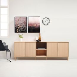 Sideboard HAMMEL FURNITURE "Mistral, Hochwertig Schrank, hängend/stehend montierbar" Sideboards Gr. B/H/T: 220 cm x 61 cm x 42 cm, weiß (eiche pigmentiert) mit Türen, B: 220 cm, anpassungsbar Designmöbel