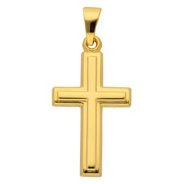 Adelia´s Ketten-Anhänger ADELIA´S "333 Gold Kreuz Anhänger" Schmuckanhänger Gr. Gelbgold 333, goldfarben (gold) Damen Goldschmuck für & Herren