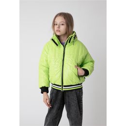 Outdoorjacke Gulliver Gr. 158, grün (grün, schwarz) Mädchen Jacken mit Stehkragen und Kapuze