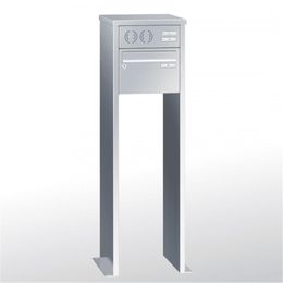 Renz Tetro freistehende Briefkastenanlage waagerecht in V4A Edelstahl mit Sprechfeld