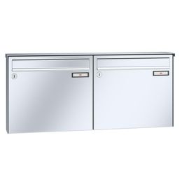 Renz Basic B Briefkastenanlage Aufputz in V4A Edelstahl 2-fach