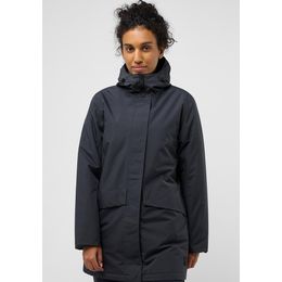 Funktionsmantel Jack Wolfskin "TEMPELHOF COAT W", Damen, Gr. L (42/44), grau (phantom), Hauptmaterial: 100% Polyester; Futter: 100% Polyester (recycled); Füllung: 100% Polyester (recycled), Mäntel