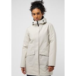 Funktionsmantel Jack Wolfskin "TEMPELHOF COAT W", Damen, Gr. L (42/44), beige (seal), Hauptmaterial: 100% Polyester; Futter: 100% Polyester (recycled); Füllung: 100% Polyester (recycled), Mäntel