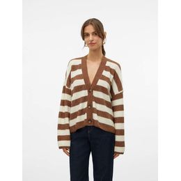Véro Moda Vero Moda Cardigan in Braun/ Creme - 62% | Größe XL | Damen-pullover-cardigans