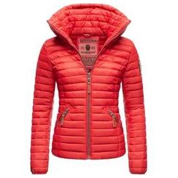 Steppjacke Marikoo "Löwenbaby" Gr. S (36), rot (feuerrot) Damen Jacken stylische Übergangsjacke mit abnehmbarer Kapuze