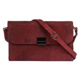 Umhängetasche Bruno Banani Gr. B/H/T: 25cm x 15cm x 3cm onesize, rot Damen Taschen echt Leder