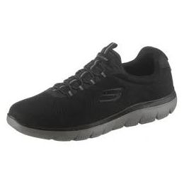 Slip-On Sneaker Skechers "Summits" Gr. 42, schwarz Herren Schuhe Slipper, Freizeitschuh mit komfortabler Memory Foam-Ausstattung