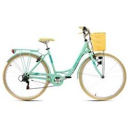 KS-Cycling Cityrad KS CYCLING "Cantaloupe" Fahrräder Gr. 48cm, 28 Zoll (71,12cm), grün (mint + mint) für Damen, Kettenschaltung