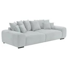 Big-Sofa Home Affaire "Sundance II" Sofas Gr. B/H/T: 310 cm x 92 cm x 141 cm, Microfaser, grau (novaclean avanti 3 silver) Dauerschläfer mit Hygiene-Topper bis 140 kg belastbar