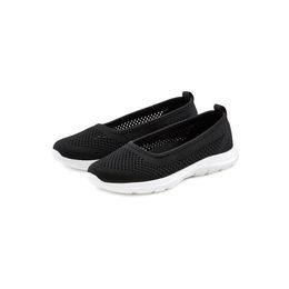 Lascana Sneaker Ballerinas schwarz Gr. 38 für Damen