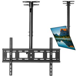 Tv Deckenhalterung, 360° drehbar für lcd led oled 40 bis 75 Zoll tv, vesa bis zu 600×400mm Belastung 45 kg, tv Wandhalterung - Schwarz - Schwarz