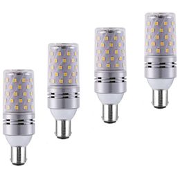 Aougo - B15 LED-Maisbirnen, 12 w, entspricht 100 w Glühlampen, 1200 lm, warmweiß 3000 k, Kronleuchter-Glühbirnen, dekorativer Kerzensockel B15, nicht