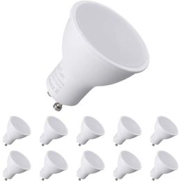 GU10-LED-Leuchtmittel, 7 w, entspricht 70 w Halogenbirne, 550 ml, Warmweiß 3000 k, 120° breite Strahlen, Spot-LED-Leuchtmittel, 10er-Pack