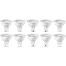 10er Pack led Leuchtmittel GU5,3 MR16 5W warmweiß nicht dimmbar, 220V [Energieklasse g]