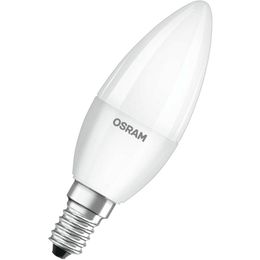 Led Base Classic b, in Kerzenform mit E14-Sockel, Nicht Dimmbar, Ersetzt 40 Watt, Matt, Warmweiß - 2700 Kelvin, 4er-Pack - Osram