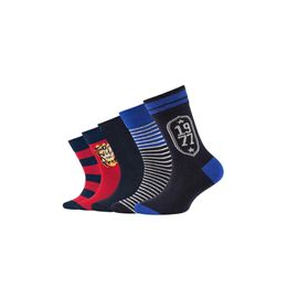 Camano Socken M&auml;dchen Gr&ouml;&szlig;e 35/38 blau / dunkelblau / gelb / dunkelrot