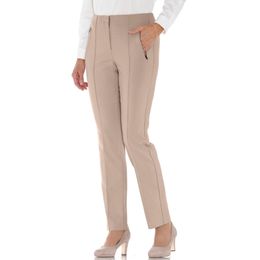 Bügelfaltenhose Classic Basics Gr. 38, Normalgrößen, beige (sesam) Damen Hosen