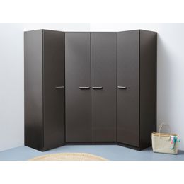 Schrank-Set Rauch "Kleiderschrank Schrank Garderobe Wäscheschrank VANDOR" Kastenmöbel-Sets Gr. B/H/T: 164cm x 197cm x 164cm, grau (graumetallic) 4-türig mit viel Stauraum, Schränke einzeln stellbar MADE IN GERMANY