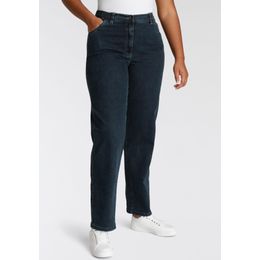 Straight-Jeans KjBRAND "Babsie" Gr. 44 (22), K-Gr, blau (denim stoned) Damen Jeans mit Stretch