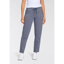 Jogginghose Kangaroos Gr. 32 (XS), N-Gr, grau (blau-anthrazit) Damen Hosen mit großen Taschen