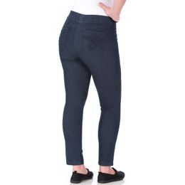 Jeansjeggings KjBRAND "JENNY" Gr. 44 (22), K-Gr, blau (denim stone) Damen Jeans angenehm weiche Quer-Stretch Qualität