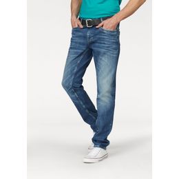 PME-Legend Tapered-fit-Jeans PME LEGEND "SKYMASTER" Gr. 40, Länge 32, blau (royal blue vintage) Herren Jeans im Used Look