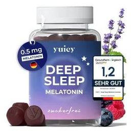 yuicy® Deep Sleep Melatonin Gummies Zum Einschlafen - 0.5mg Melatonin 60 St