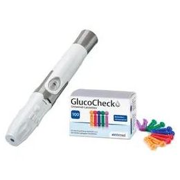 GlucoCheck Stechhilfe + 100 Universal-Lanzetten 1 St