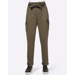 Caprihose Rick Cardona BY HEINE Gr. 38, Normalgrößen, grün (khaki) Damen Hosen