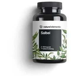 Salbei – 120 Kapseln – 6000mg Salbei pro Tagesdosis – Salbei Extrakt 10:1 – vegan, hochdosiert, ohne unnötige Zusätze – in Deutschland produziert & laborgeprüft 120 St