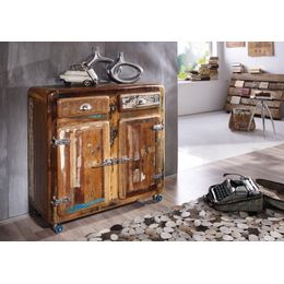 Kommode Altholz 90x40x90 mehrfarbig lackiert FREEZY #37