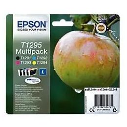 Epson T1295 Original Tintenpatrone C13T12954012 Schwarz, Cyan, Magenta, Gelb Multipack 4 Stück