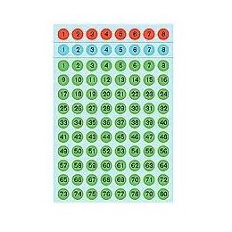Herma 4129 Zahlen-Etiketten Farbig sortiert 8 x 8 mm 6 Blatt à Etiketten