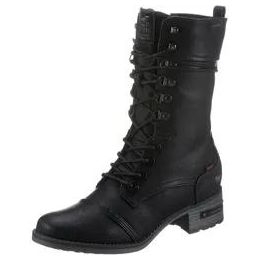 Schnürstiefel Mustang SHOES Gr. 39, schwarz Damen Schuhe mit praktischem Innenreißverschluss Bestseller