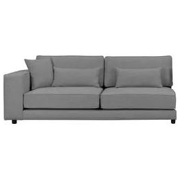 Ecksofa OTTO products "Grenette" Sofas Gr. B/H/T: 204cm x 77cm x 100cm, Struktur (recyceltes Polyester), Armlehne links, Armlehne links, grau (anthrazit) frei oder als Teil des Modulsofas, Baumwollmix recycelte Stoffe