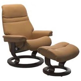 Relaxsessel stressless "Sunrise" Sessel Gr. Material Bezug, Ausführung Funktion, Größe B/H/T, braun (new caramel) mit Classic Base, Größe M, Gestell Braun