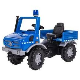 Tretfahrzeug Rolly Toys "rollyUnimog Polizei" Tretfahrzeuge blau Kinder inkl. rollyFlashlight