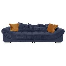 Big-Sofa Inosign "Diwan II DuraFlex" Sofas Gr. B/H/T: 300cm x 68cm x 119cm, Luxus-Microfaser weich, blau (marine) DuraFlex-Kaltschaumpolsterung, bis 140 kg, 4 Bezugsqualitäten