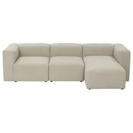 Ecksofa Max Winzer "Lena" Sofas Gr. B/H/T: 275 cm x 73 cm x 160 cm, Flachgewebe 20005, beige (creme) Sofa-Set 02 aus 3 Sitz-Elementen, individuell kombinierbar