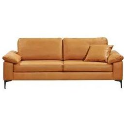 Schöner Wohnen Sofa SCHÖNER WOHNEN-KOLLEKTION "Timeless" Sofas Gr. B/H/T: 224 cm x 86 cm x 97 cm, Leder NATURE, 3-Sitzer, braun (cognac nature) 3-Sitzer-Sofa Sofas